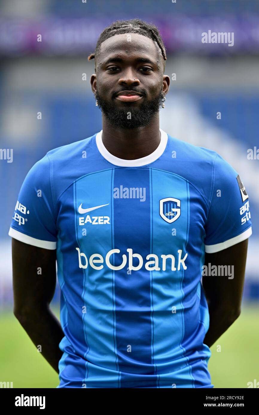 Genk's Tolu Arokodare poses for a portrait picture at the 2023-2024 season photoshoot of Belgian ...