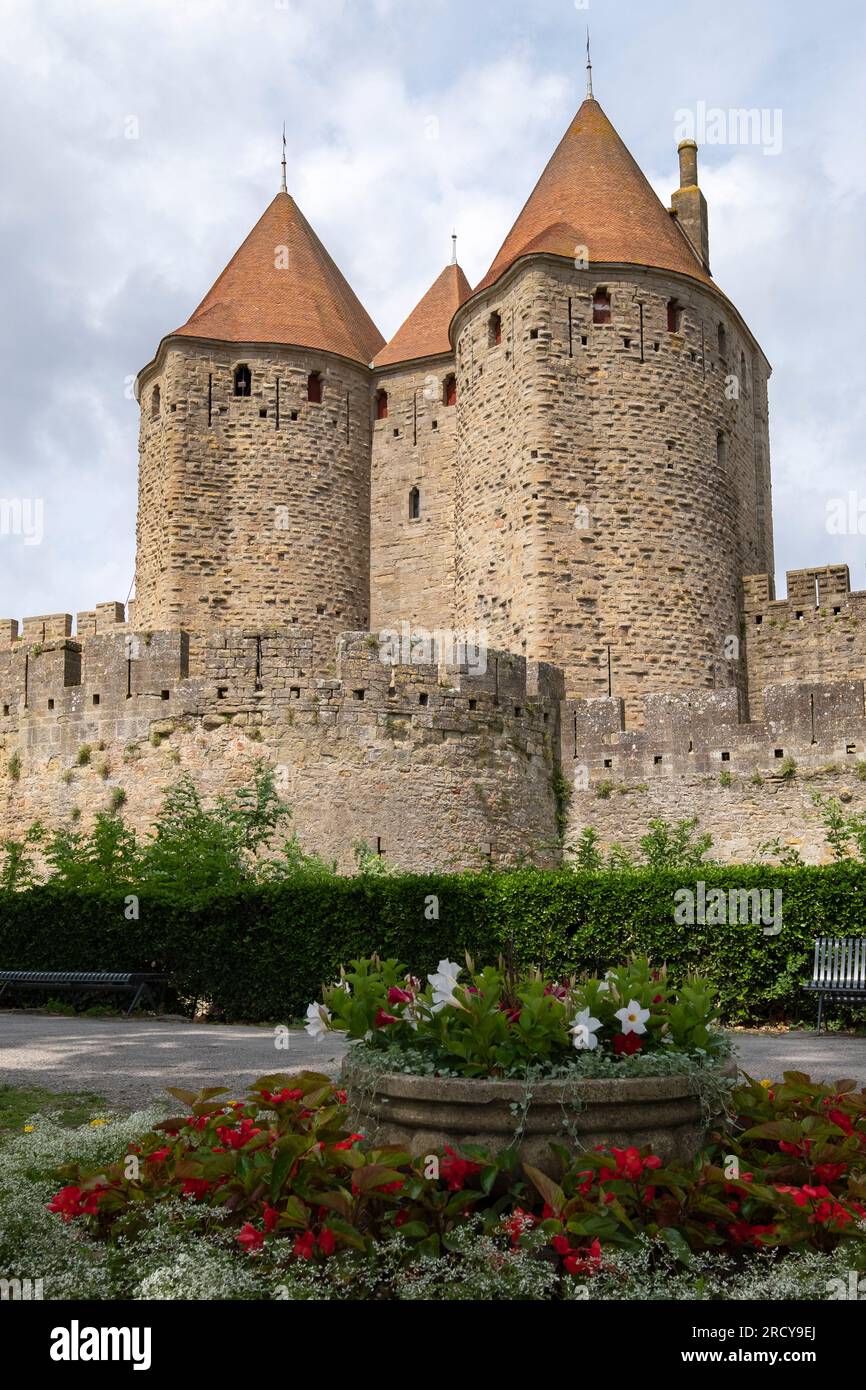 Carcassonne is a French fortified city in the department of Aude ...