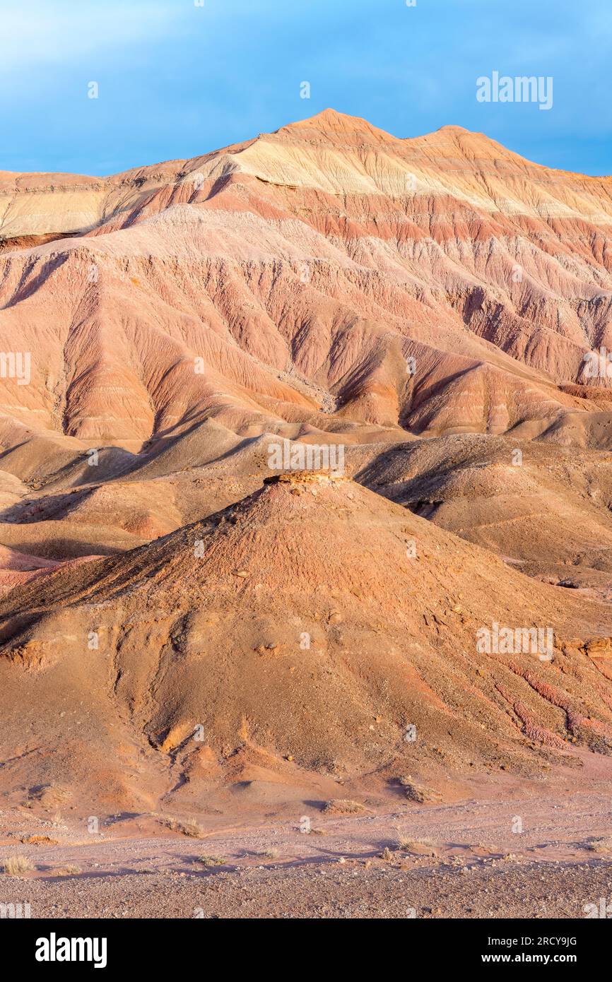 Erosional features, mesas, rolling hills and desert landscape,The ...