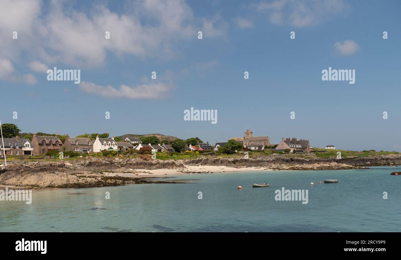 Isle of Iona, Argyll, Scotland, UK. 6 June 2023. Iona village and ...