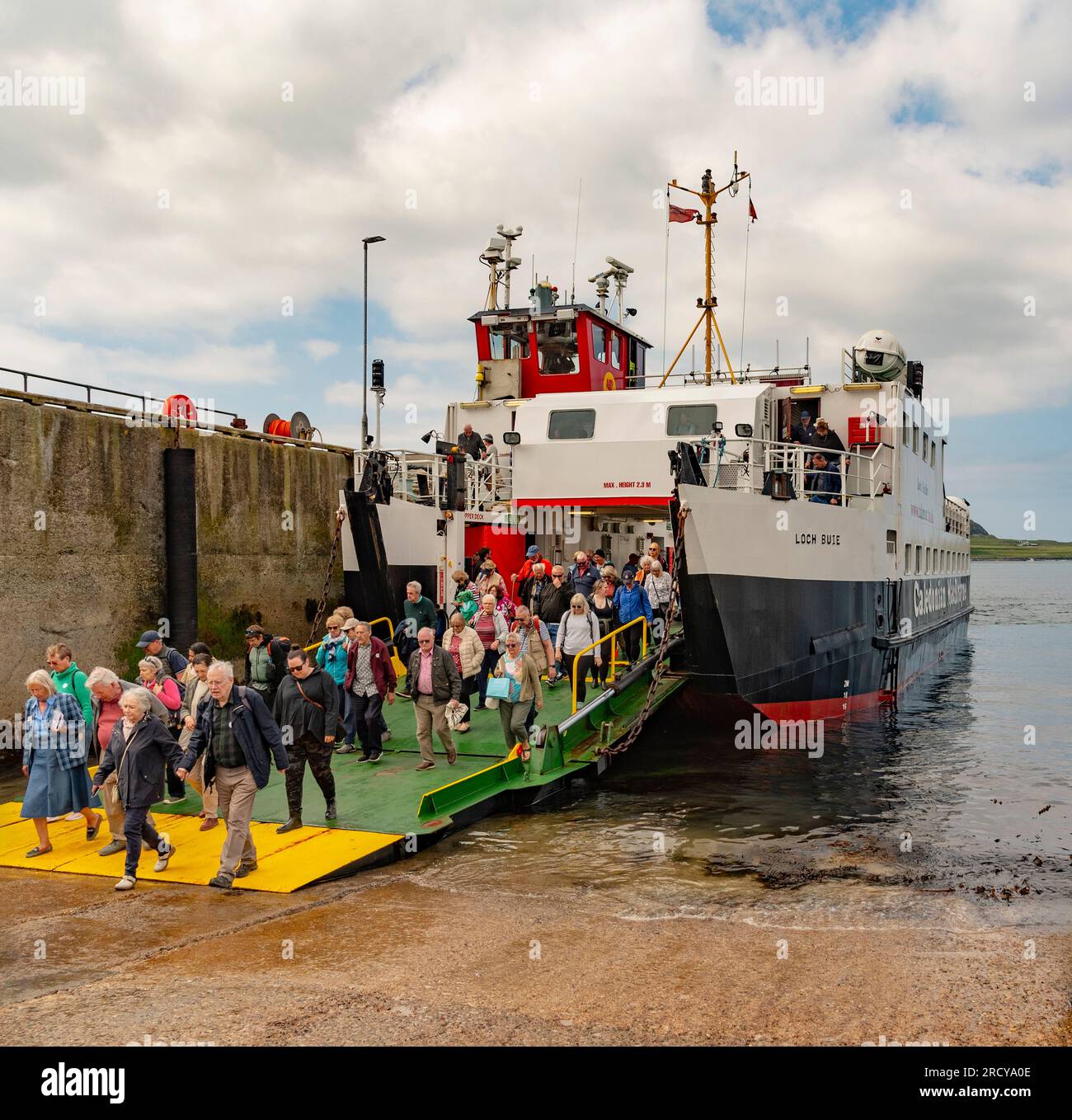 Fionnphort, Isle of Mull, Scotland UK. 6 June 2023. Foot passengers ...