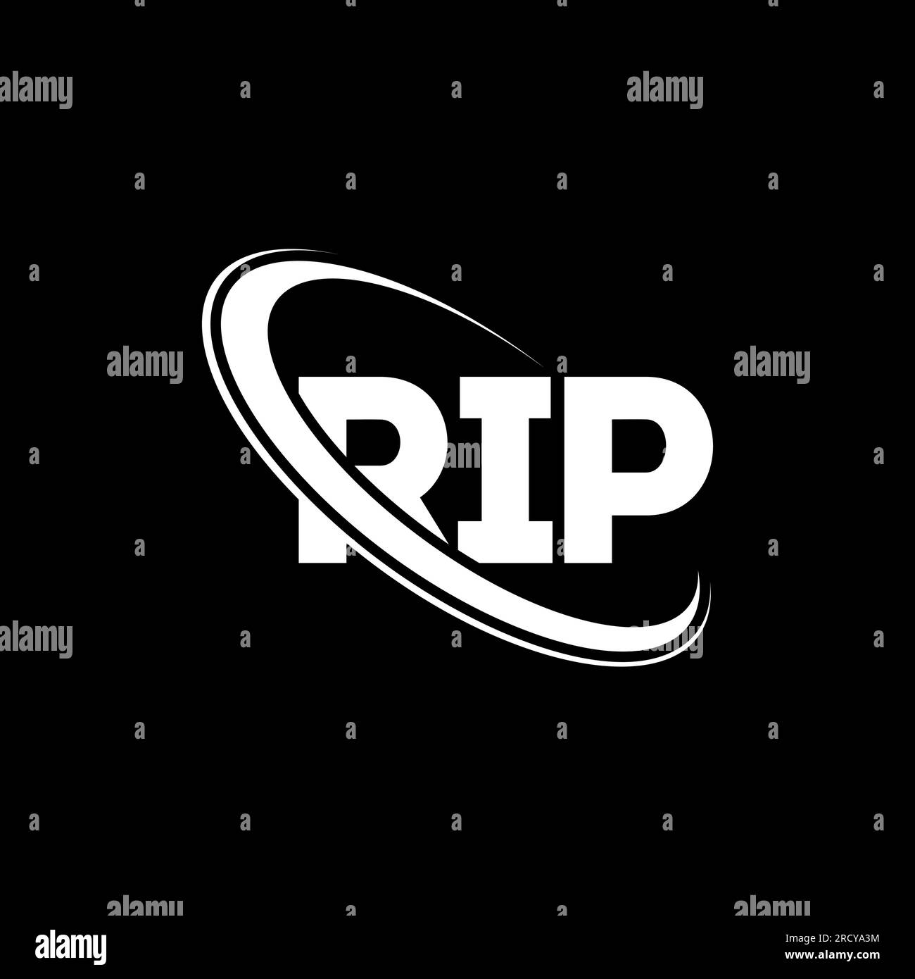 RIP logo. RIP letter. RIP letter logo design. Initials RIP logo linked ...