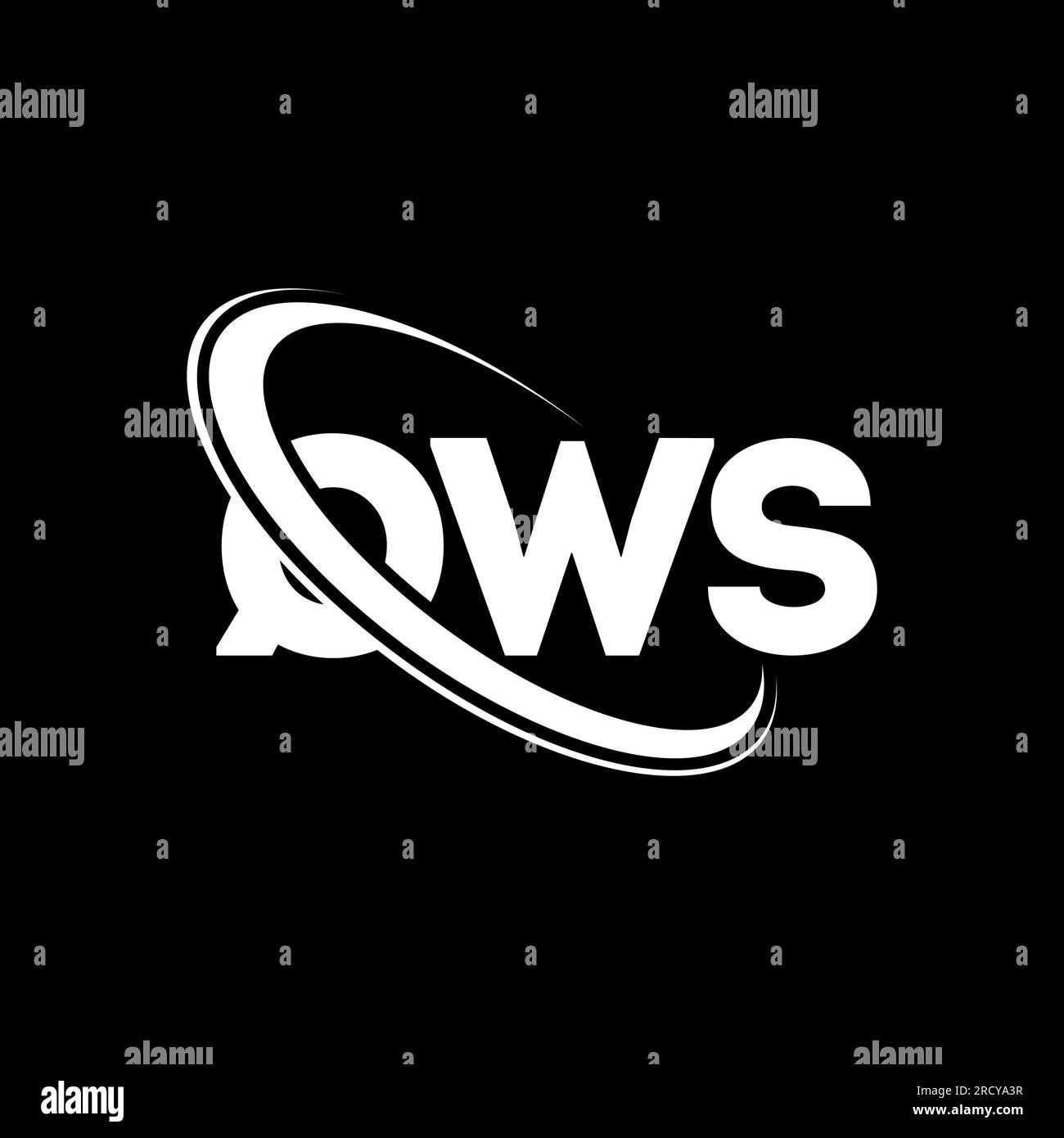 QWS logo. QWS letter. QWS letter logo design. Initials QWS logo linked with circle and uppercase ...
