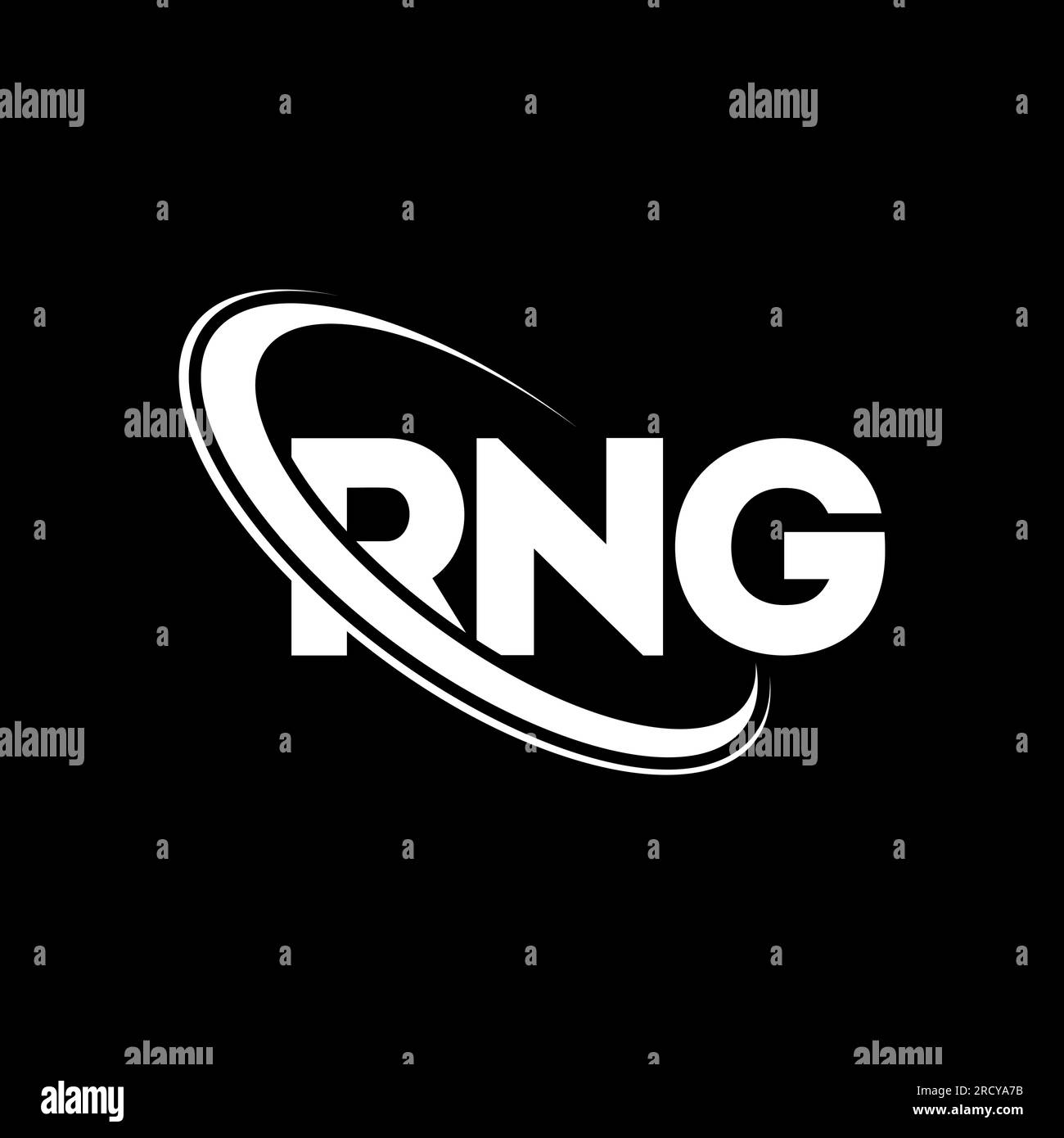 Rng Logo Rng Logo Design Inspiration Unique Identity Stock Vector