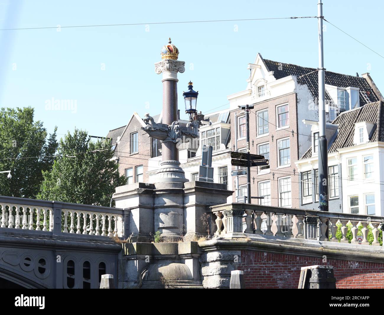 Blauwbrug Bridge in Amsterdam, Netherland Stock Photo - Alamy