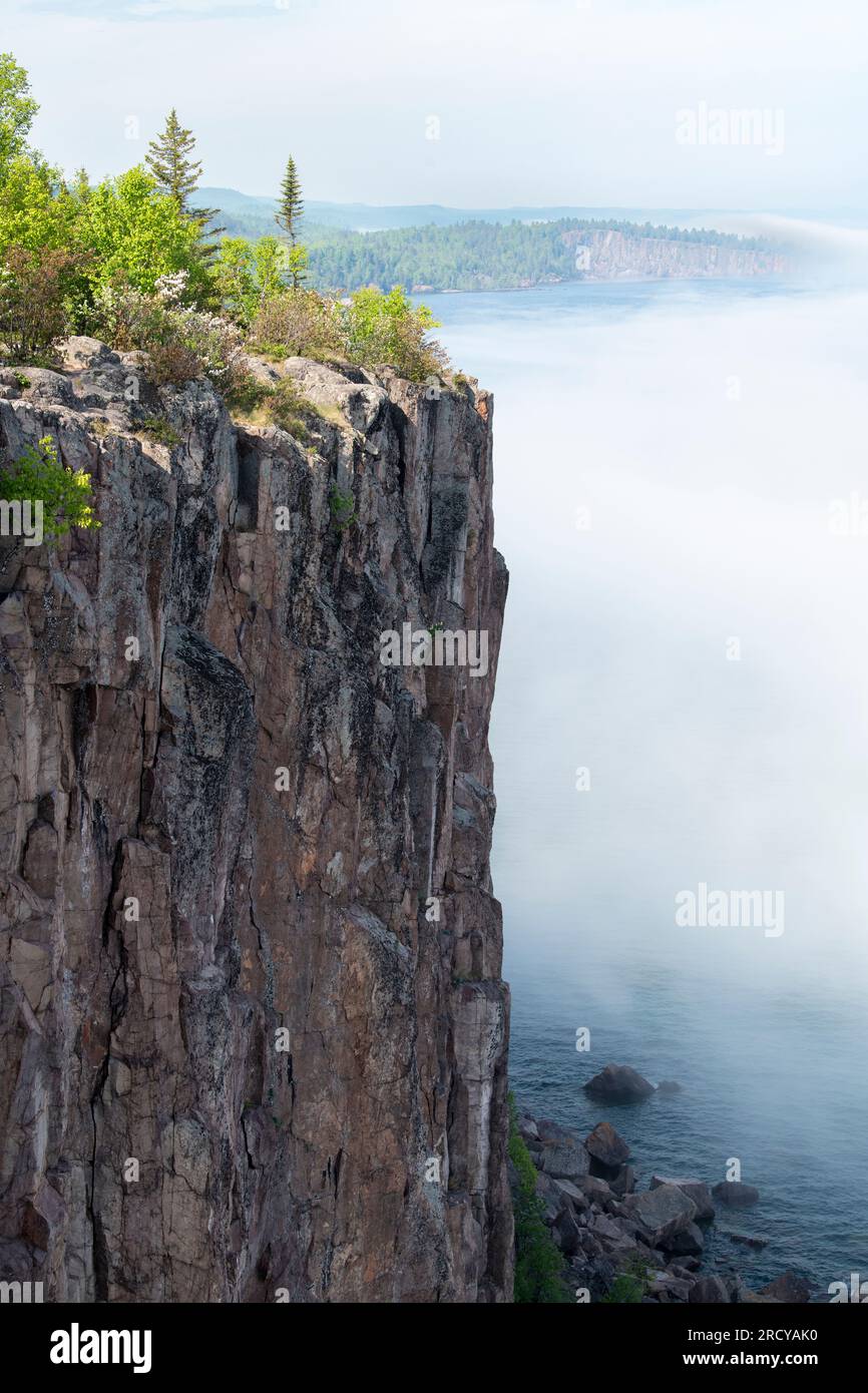 Fog, Palisade Head, near Beaver Bay, Minnesota, early Summer, USA, by ...