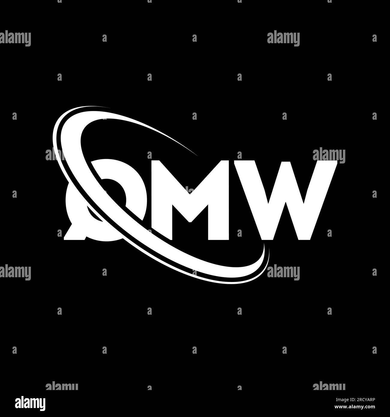 QMW logo. QMW letter. QMW letter logo design. Initials QMW logo linked ...