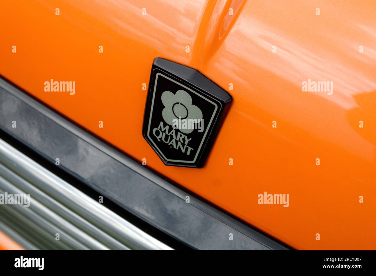 Mini with Mary Quant badge. Rochdale Classic Car Show 2023 Stock Photo ...