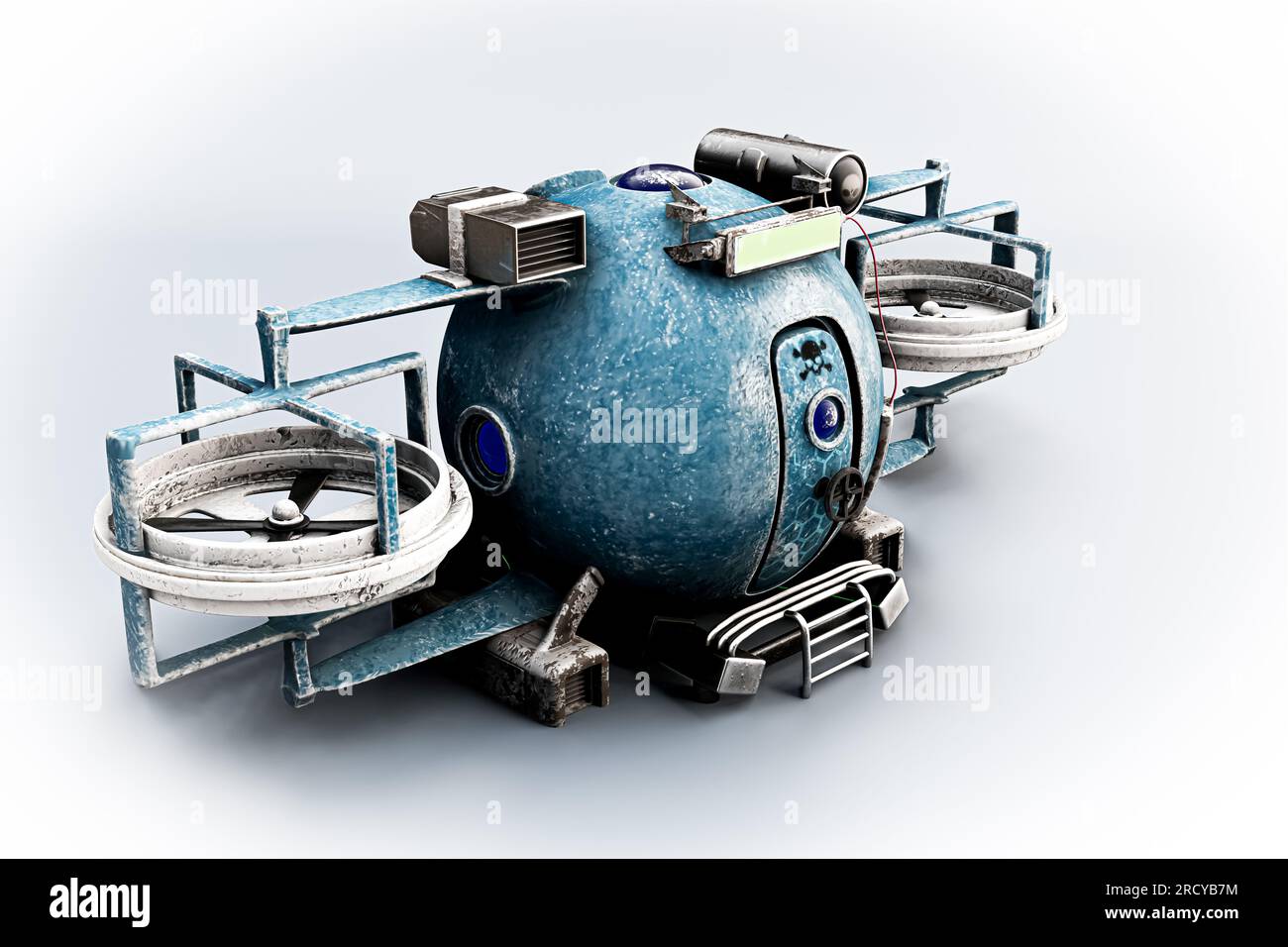 space capsule isolated on white background 3d illustration Stock Photo ...