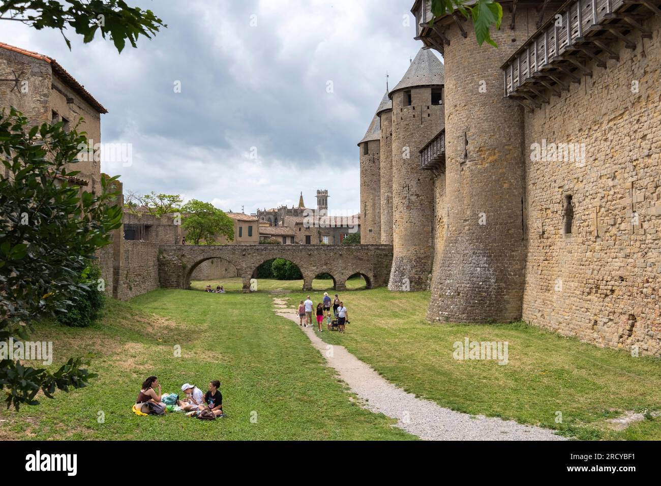 Carcassonne is a French fortified city in the department of Aude ...