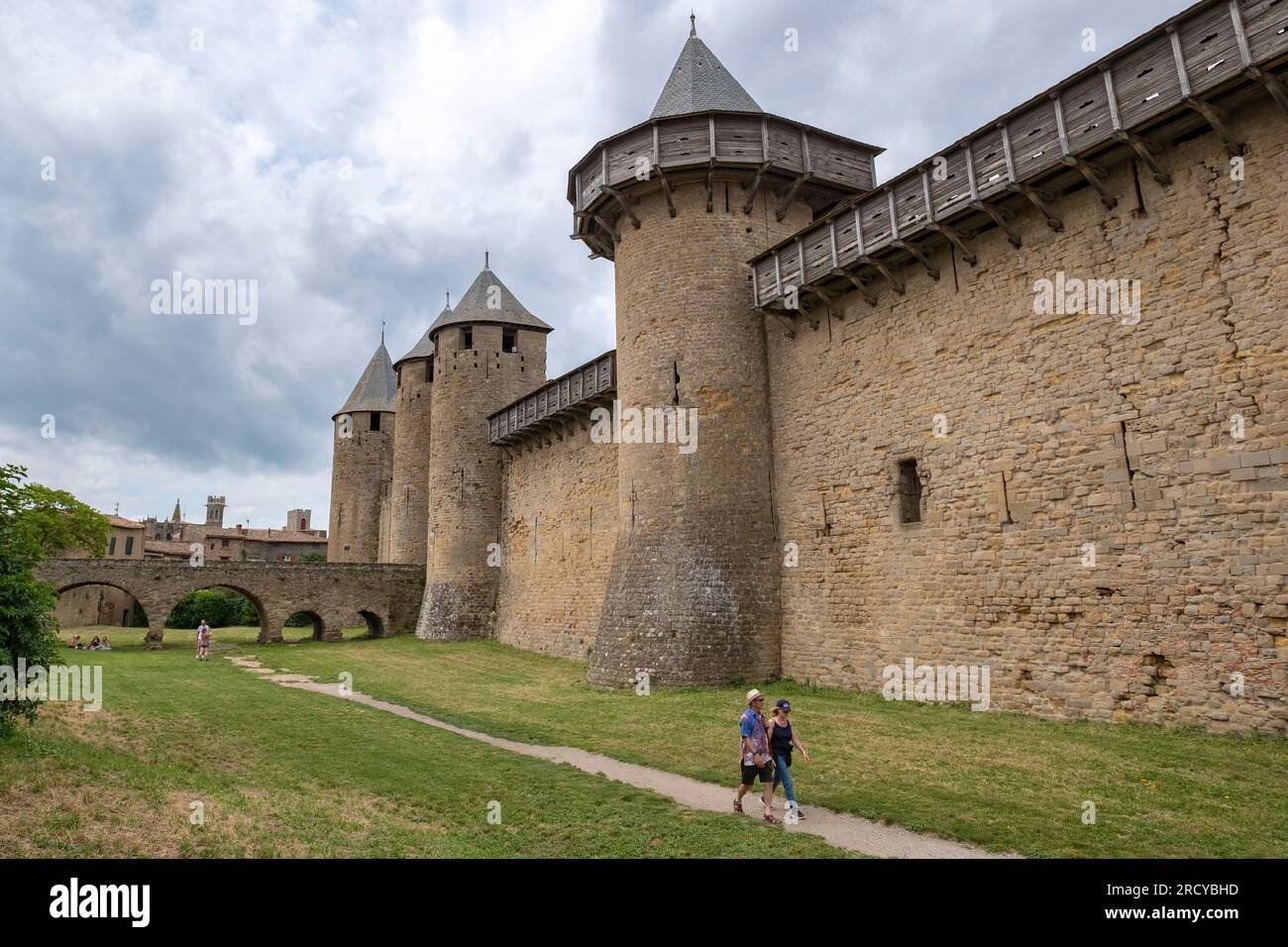 Carcassonne is a French fortified city in the department of Aude ...
