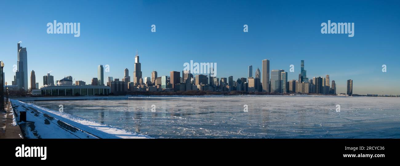 Chicago in the winter Stock Photo - Alamy