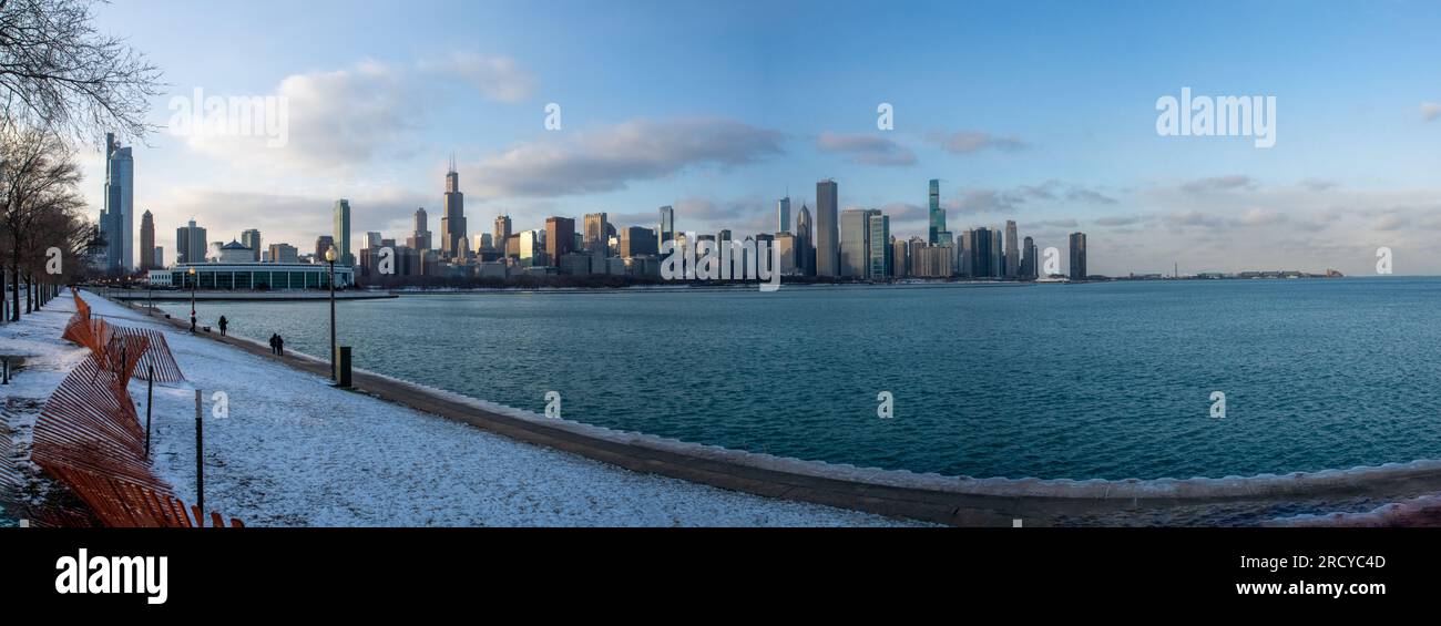Chicago in the winter Stock Photo - Alamy