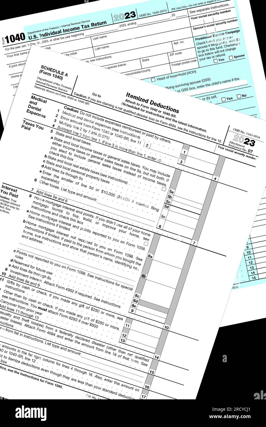 2023 IRS tax forms on a black desktop Stock Photo - Alamy