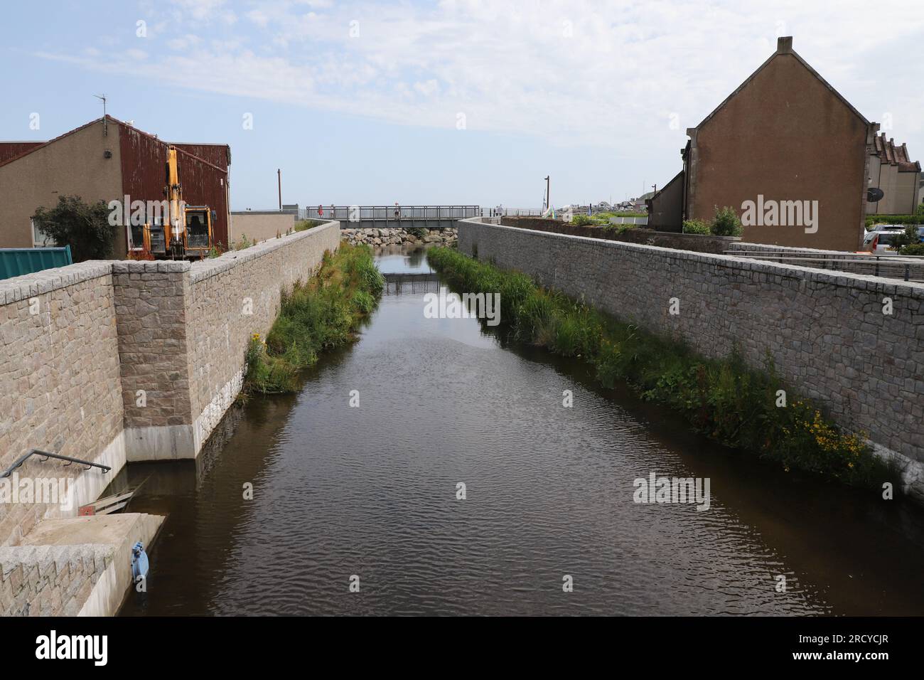 Stonehaven's new flood defences Scotland July 2023 Stock Photo - Alamy