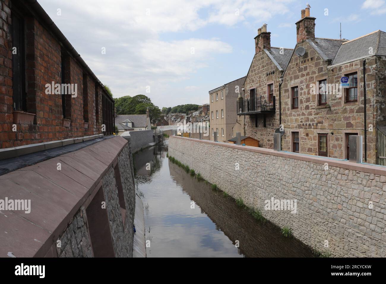 Stonehaven's new flood defences Scotland July 2023 Stock Photo - Alamy