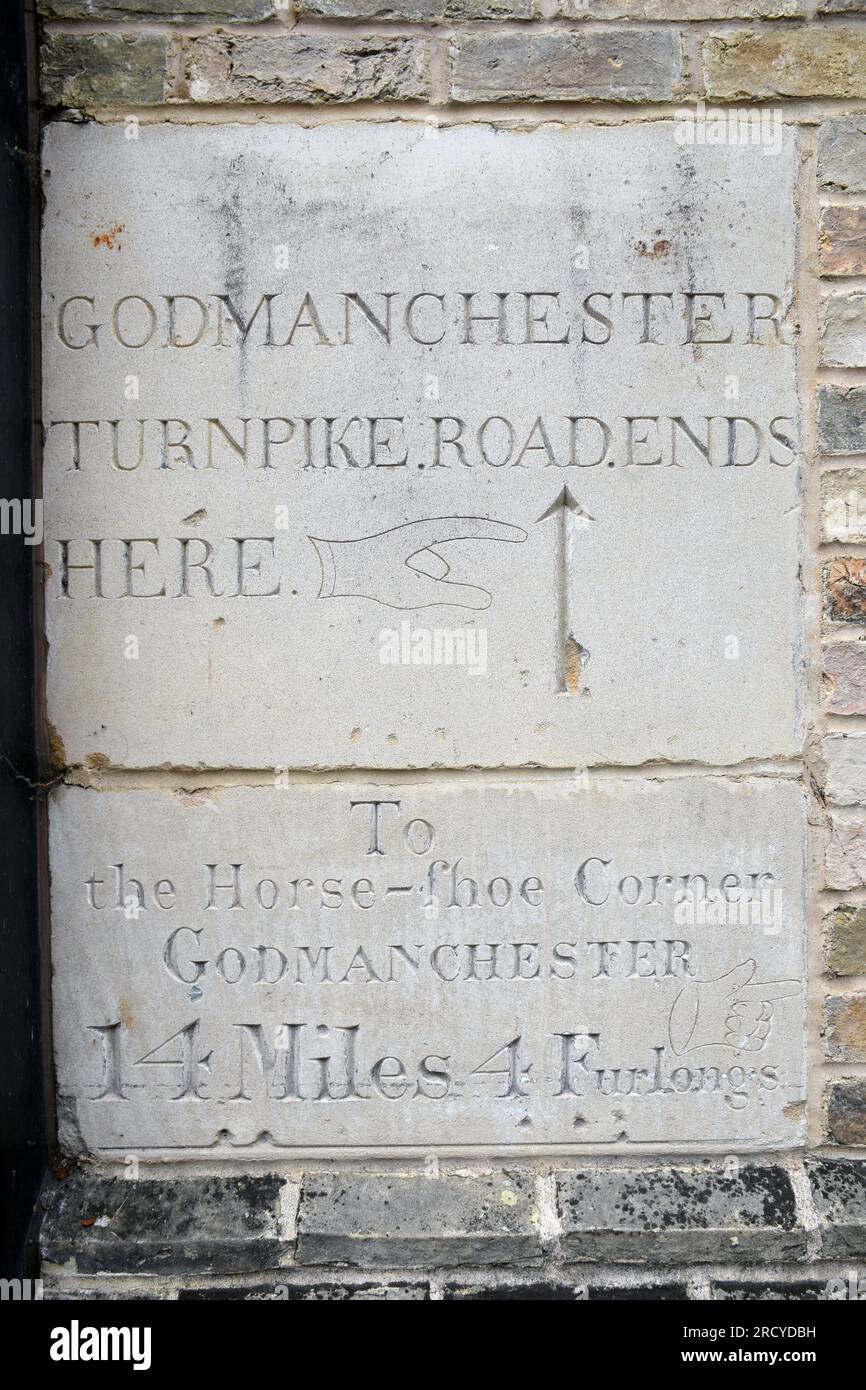 Old distance engraving, Cambridge UK Stock Photo - Alamy