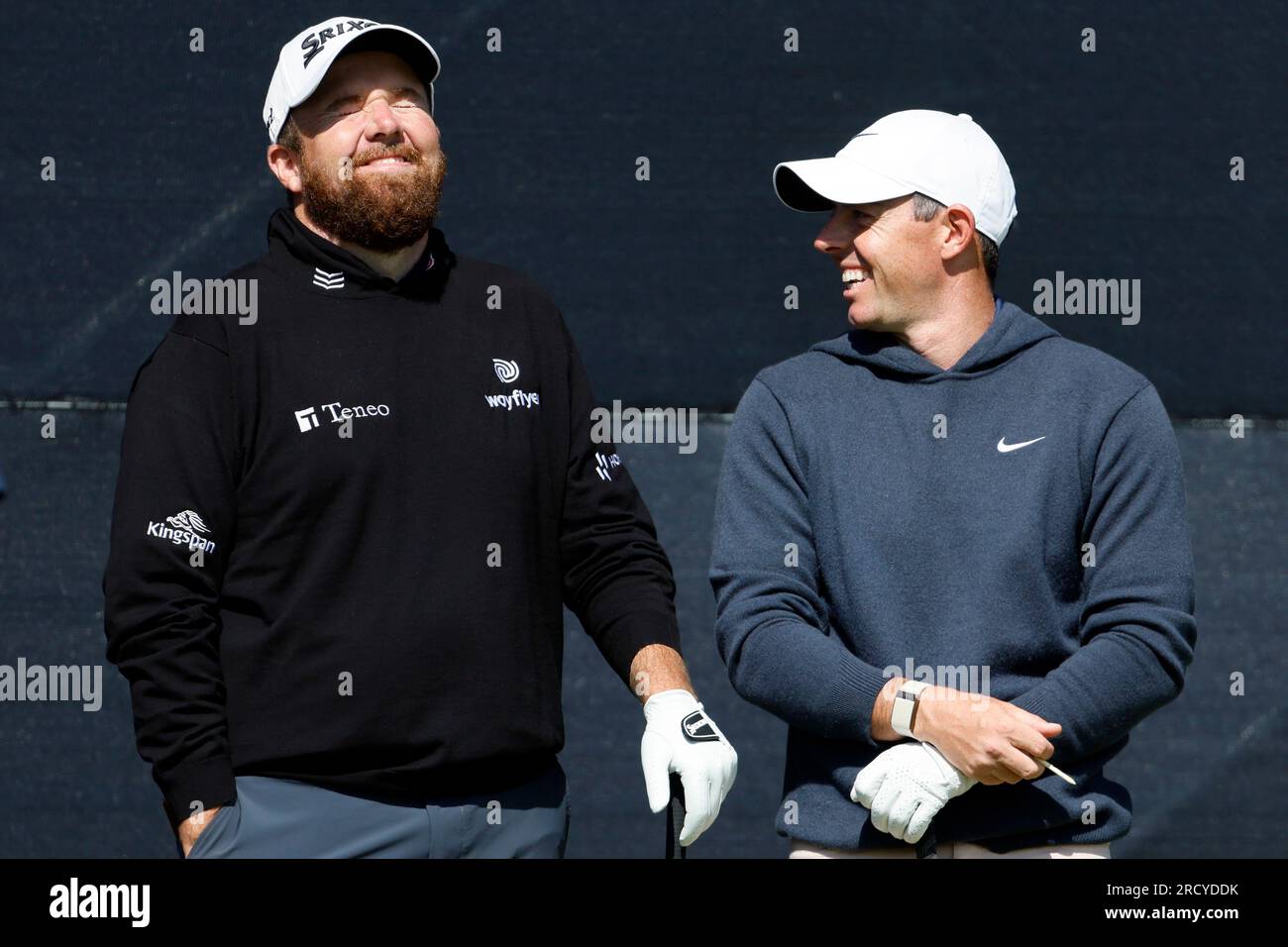Northern Ireland's Rory McIlroy (right) and Republic of Ireland's Shane ...