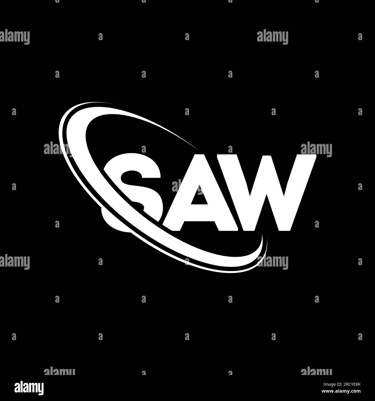 SAW logo. SAW letter. SAW letter logo design. Initials SAW logo linked ...