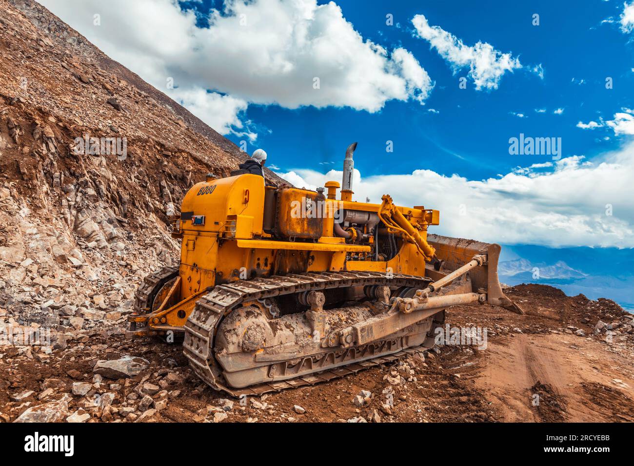 Road cleaning in Himalayas Stock Photo - Alamy