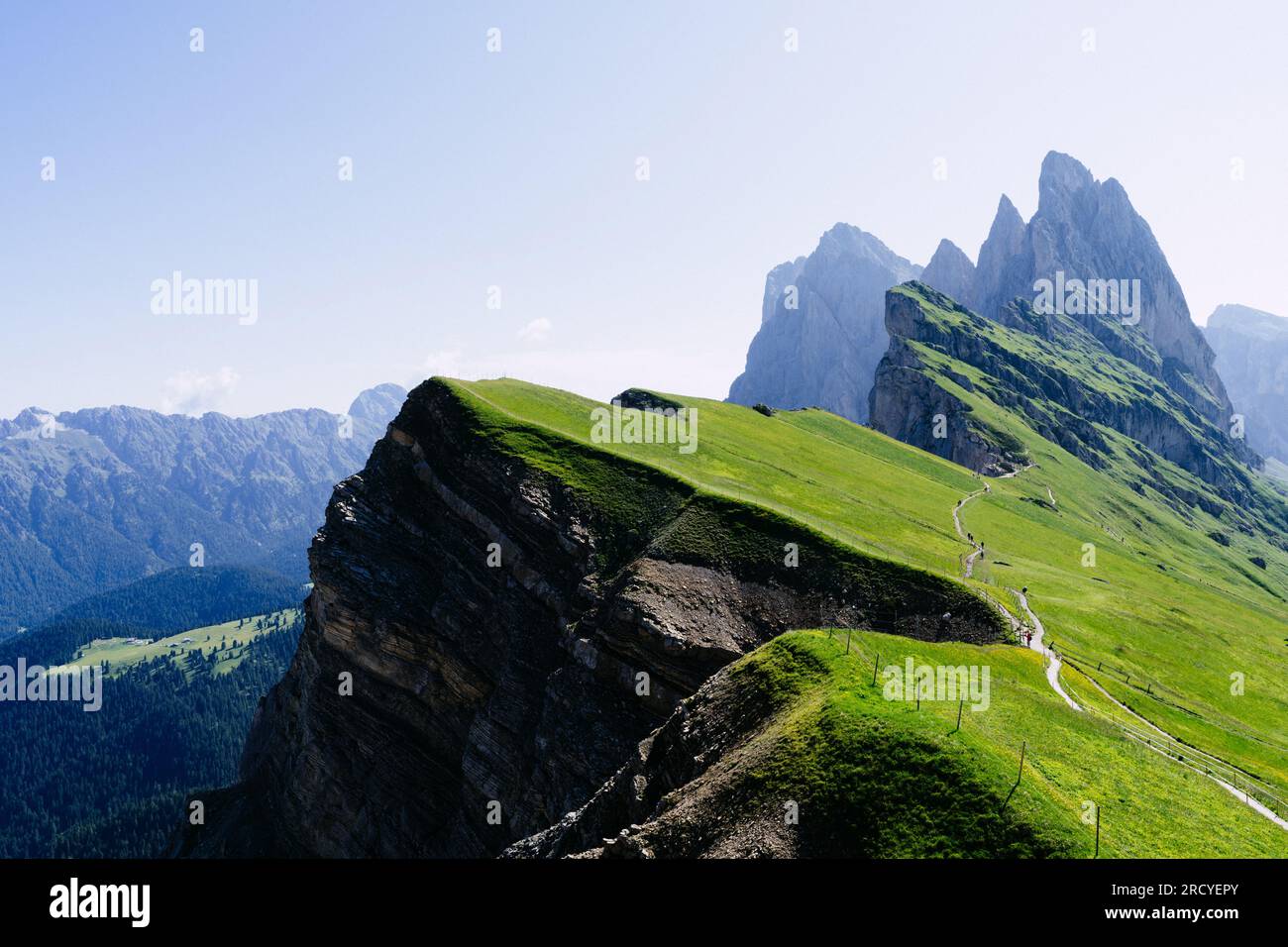 Fascinating mountain Seceda in the Puez-Odle Nature Park with ...