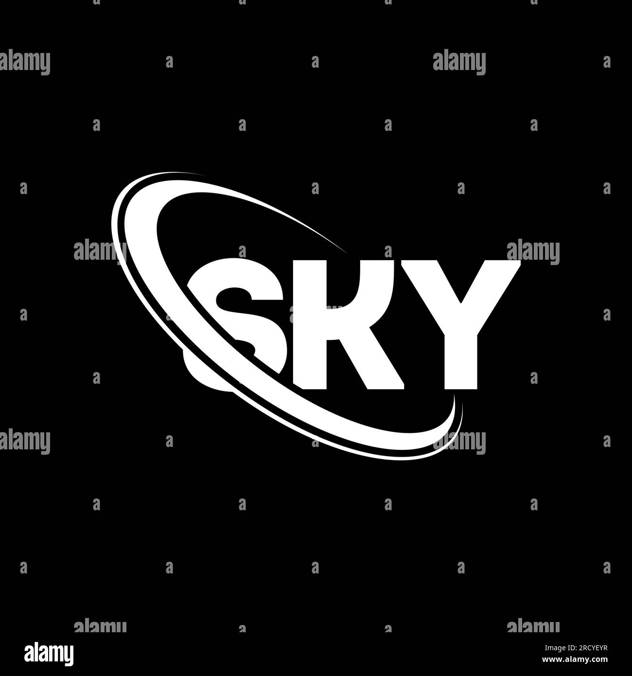 Sky logo Black and White Stock Photos & Images - Alamy