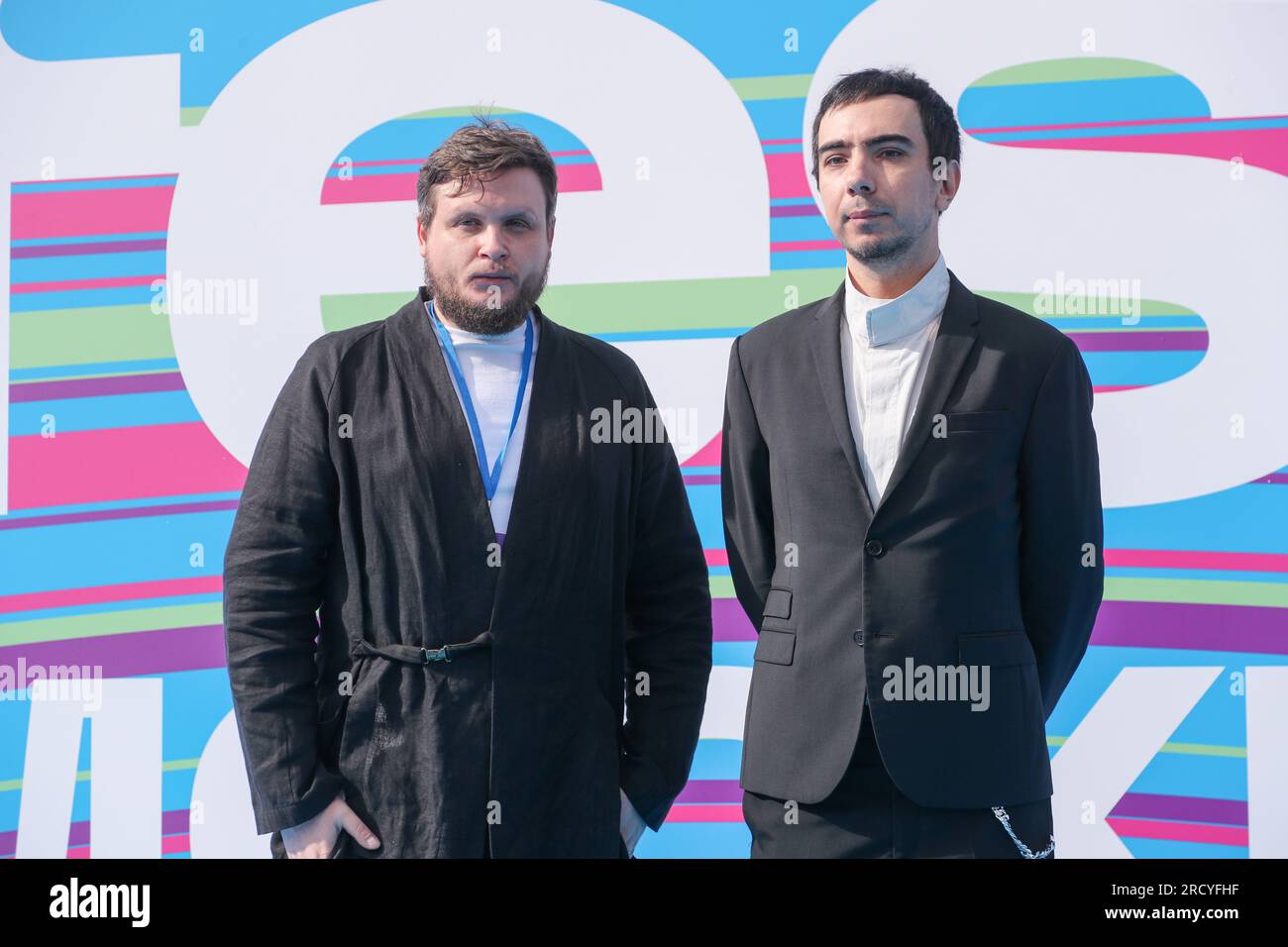 15.07.2023. Russia. Moscow. Prankers Vovan and Lexus at the VK Fest ...