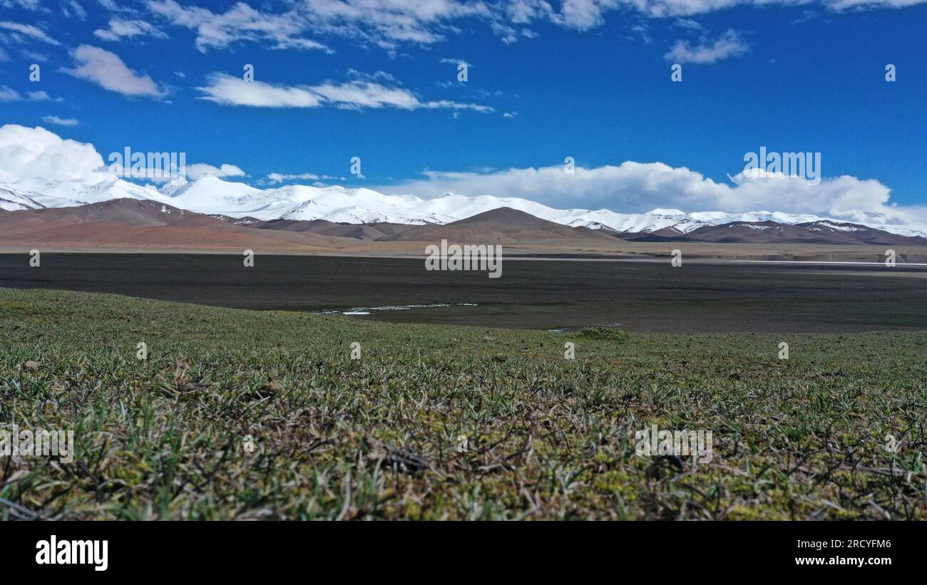 Altun Mountains. 8th July, 2023. This aerial photo taken on July 8 ...