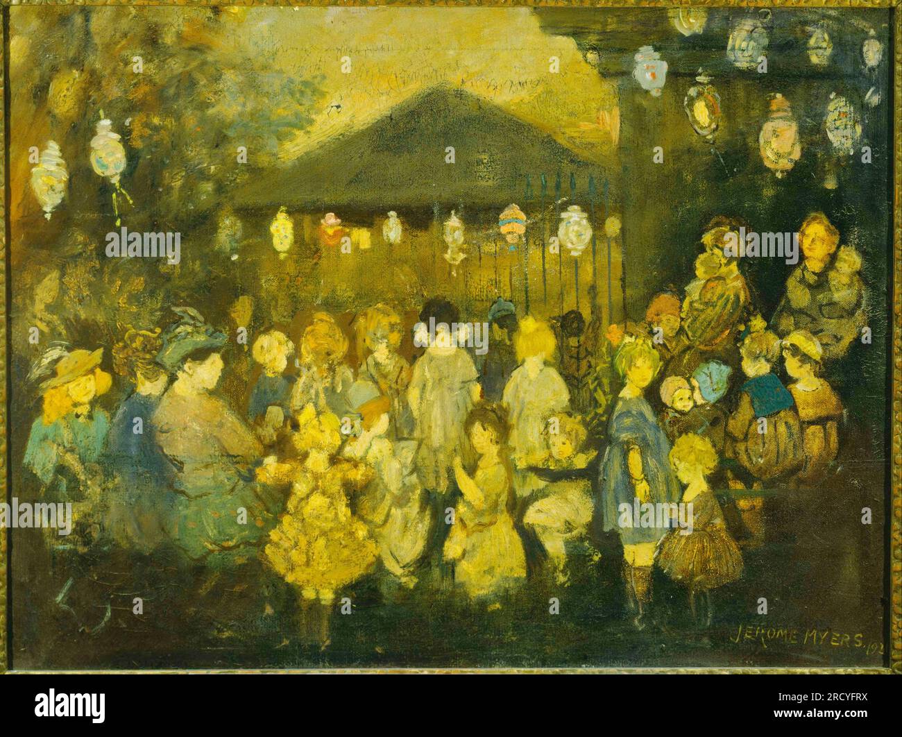 Jerome Myers (American artist) - Waiting for the Concert - 1921 Stock ...