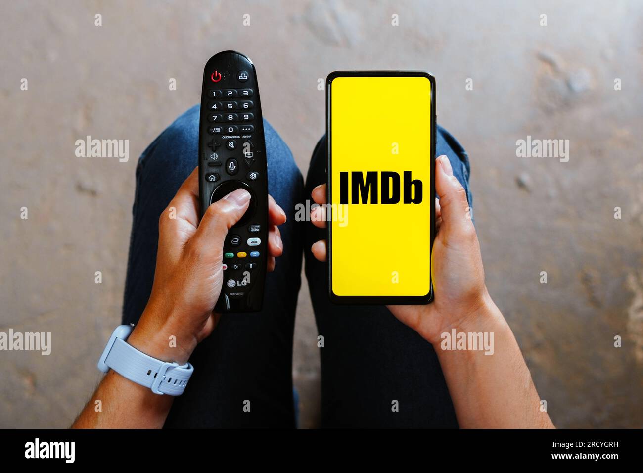 Brazil. 17th July, 2023. In this photo illustration, the IMDb logo seen displayed on a ...