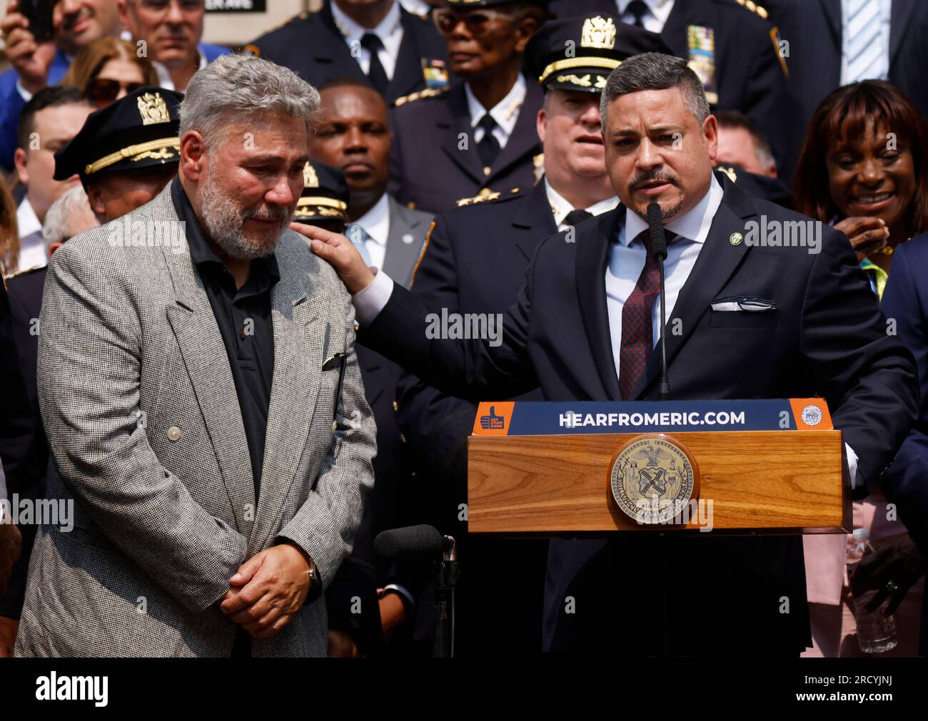 New York, United States. 17th July, 2023. Newly appointed NYPD ...
