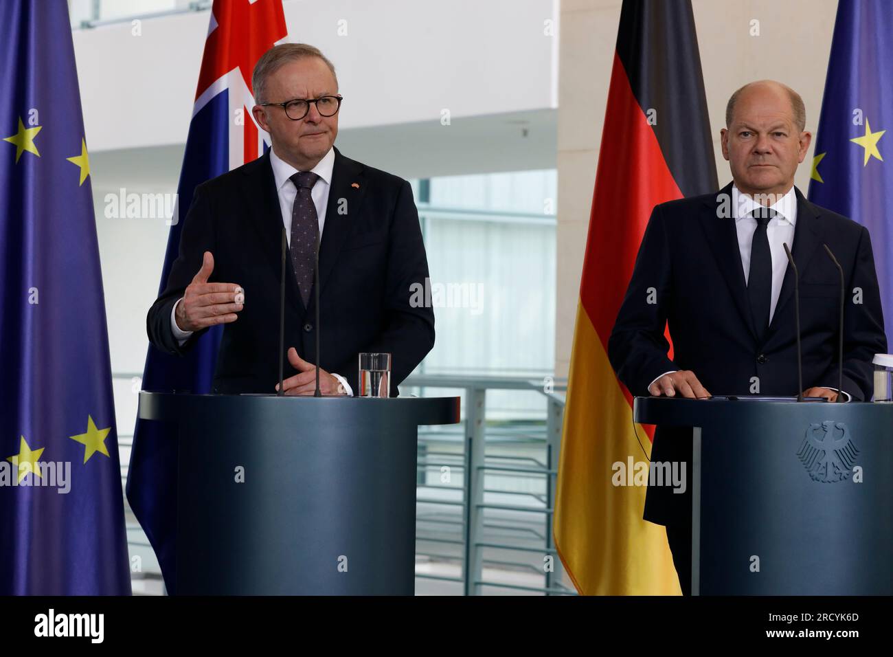 Berlin, Germany, July 10, 2023. Australian Prime Minister Anthony ...