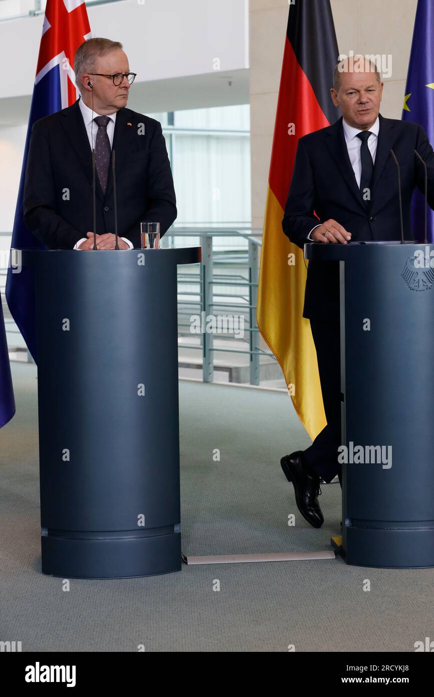 Berlin, Germany, July 10, 2023. Australian Prime Minister Anthony ...