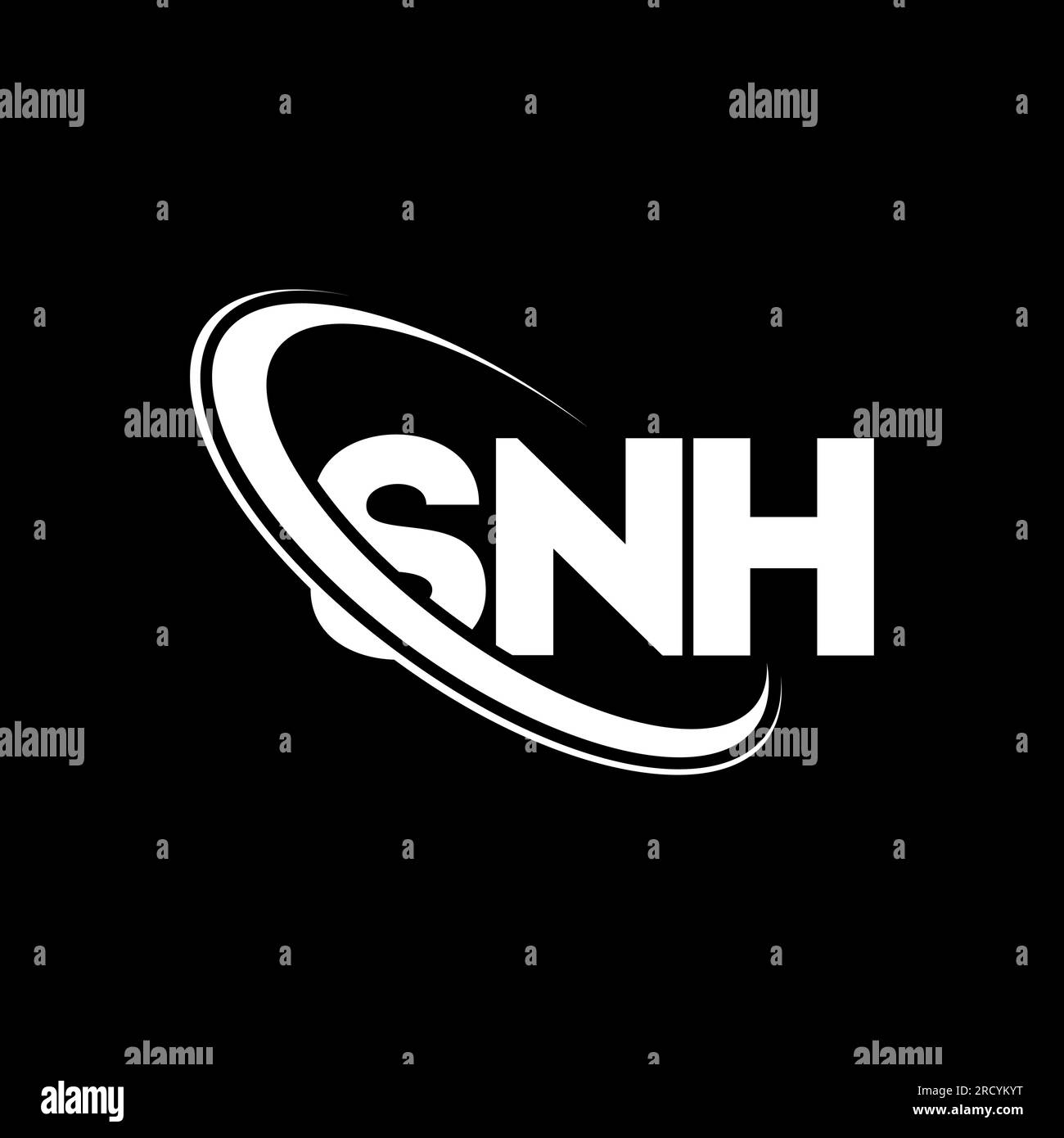 SNH logo. SNH letter. SNH letter logo design. Initials SNH logo linked ...