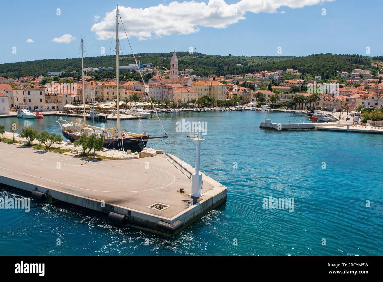 The harbour of Supetar on Brac Island in Croatia Stock Photo - Alamy