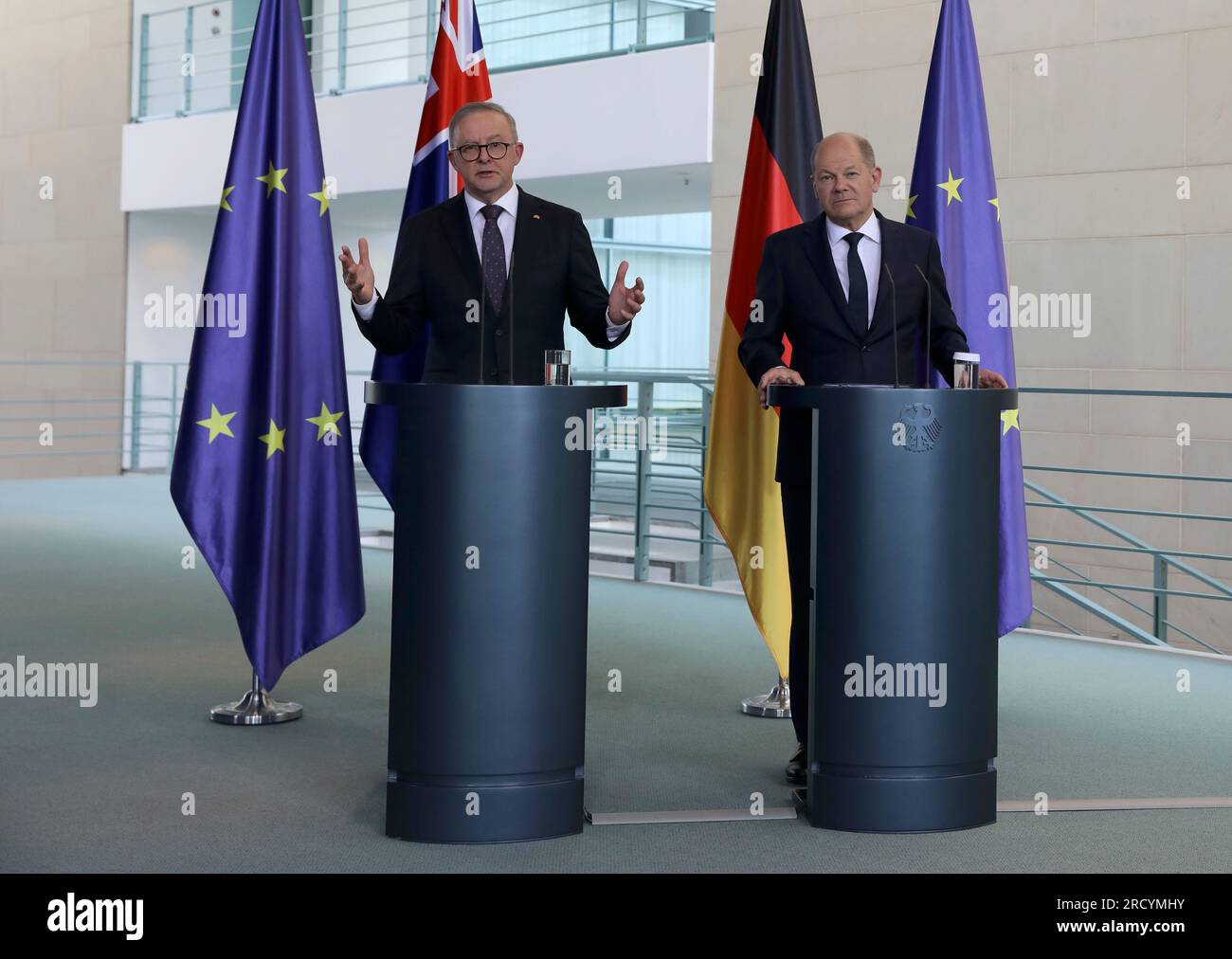 Berlin, Germany, July 10, 2023. Australian Prime Minister Anthony ...