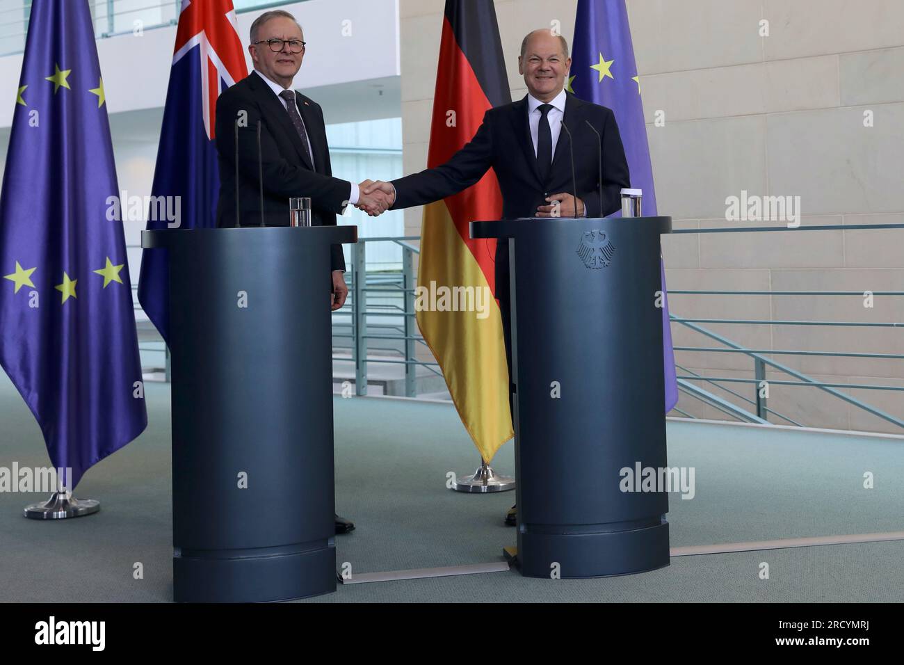 Berlin, Germany, July 10, 2023. Australian Prime Minister Anthony ...