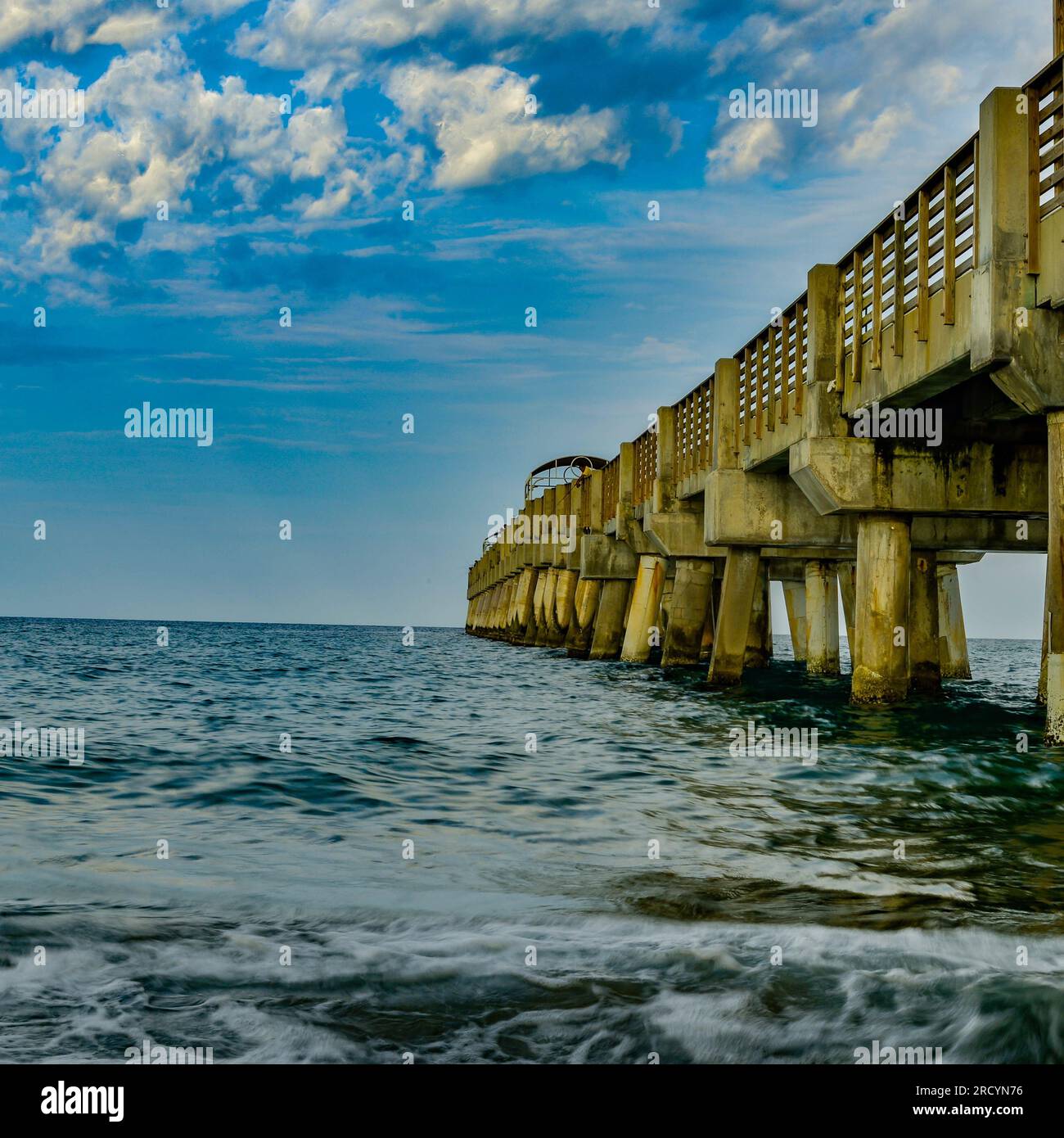 Florida Coastal Pier Stock Photo - Alamy