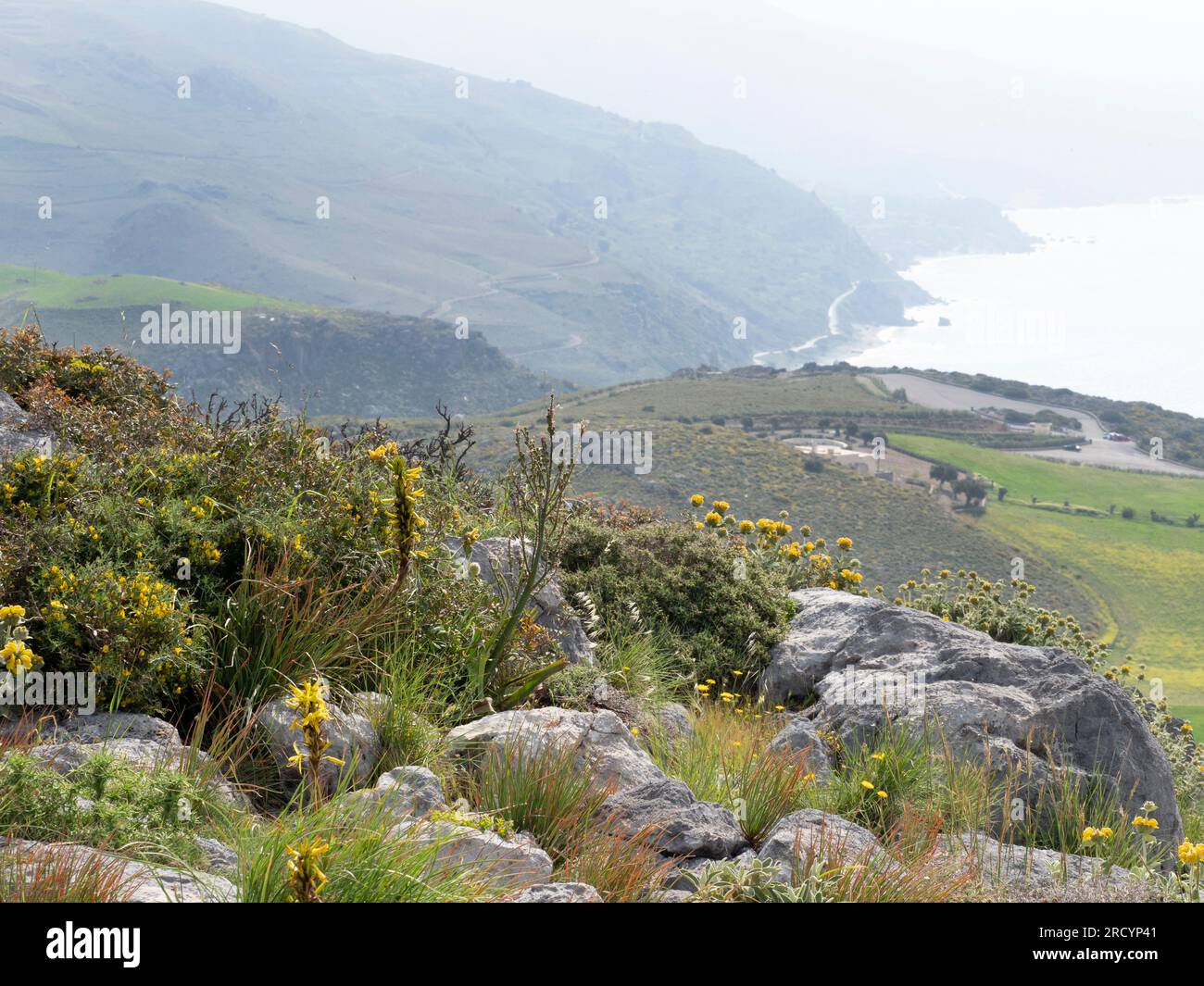 Landscape view towards Spili, South West Crete Stock Photo - Alamy