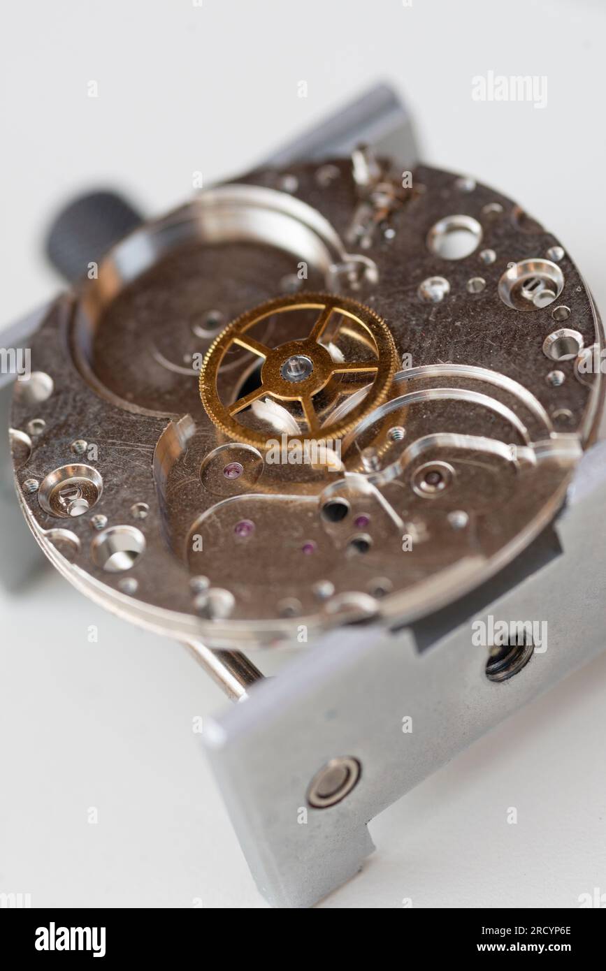 Watch Repair at Watchmaker, Old watch Mechanism Dismantled for Repair ...