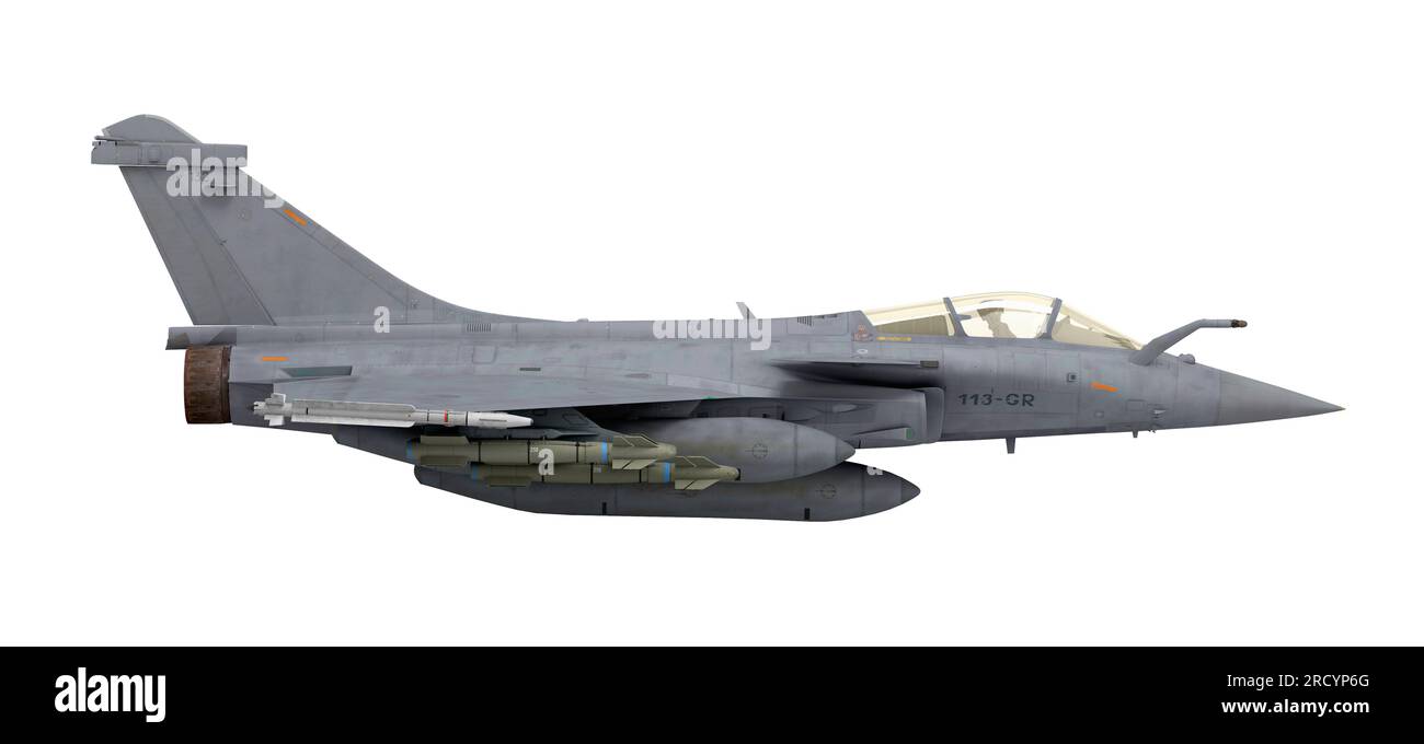 attack fighter right view 3d render on white Stock Photo - Alamy