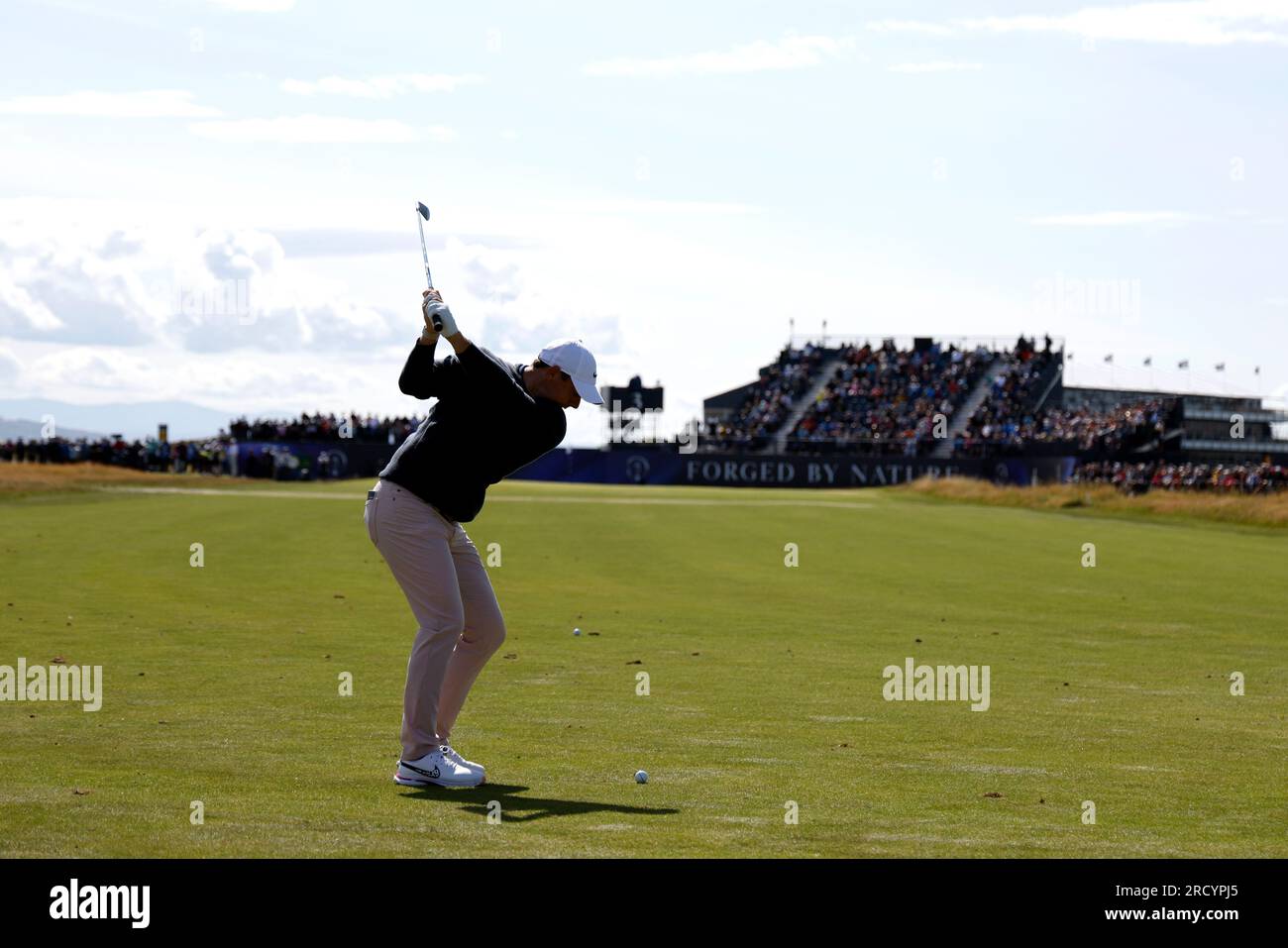 Northern Ireland's Rory McIlroy plays from the 3rd fairway during a ...