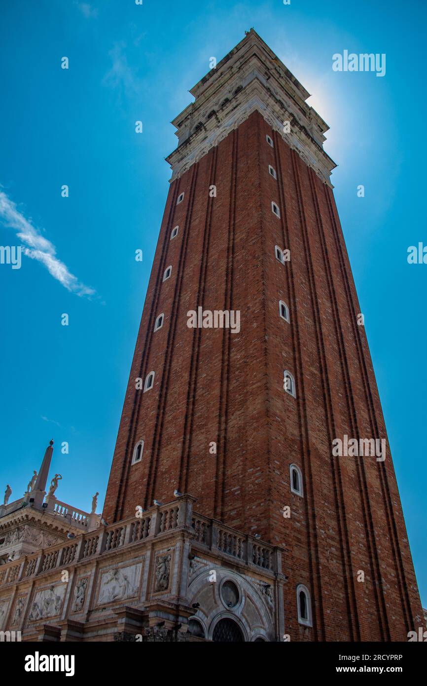 St Mark's Campanile bell tower, for St Mark's Basilica in Venice, Italy ...