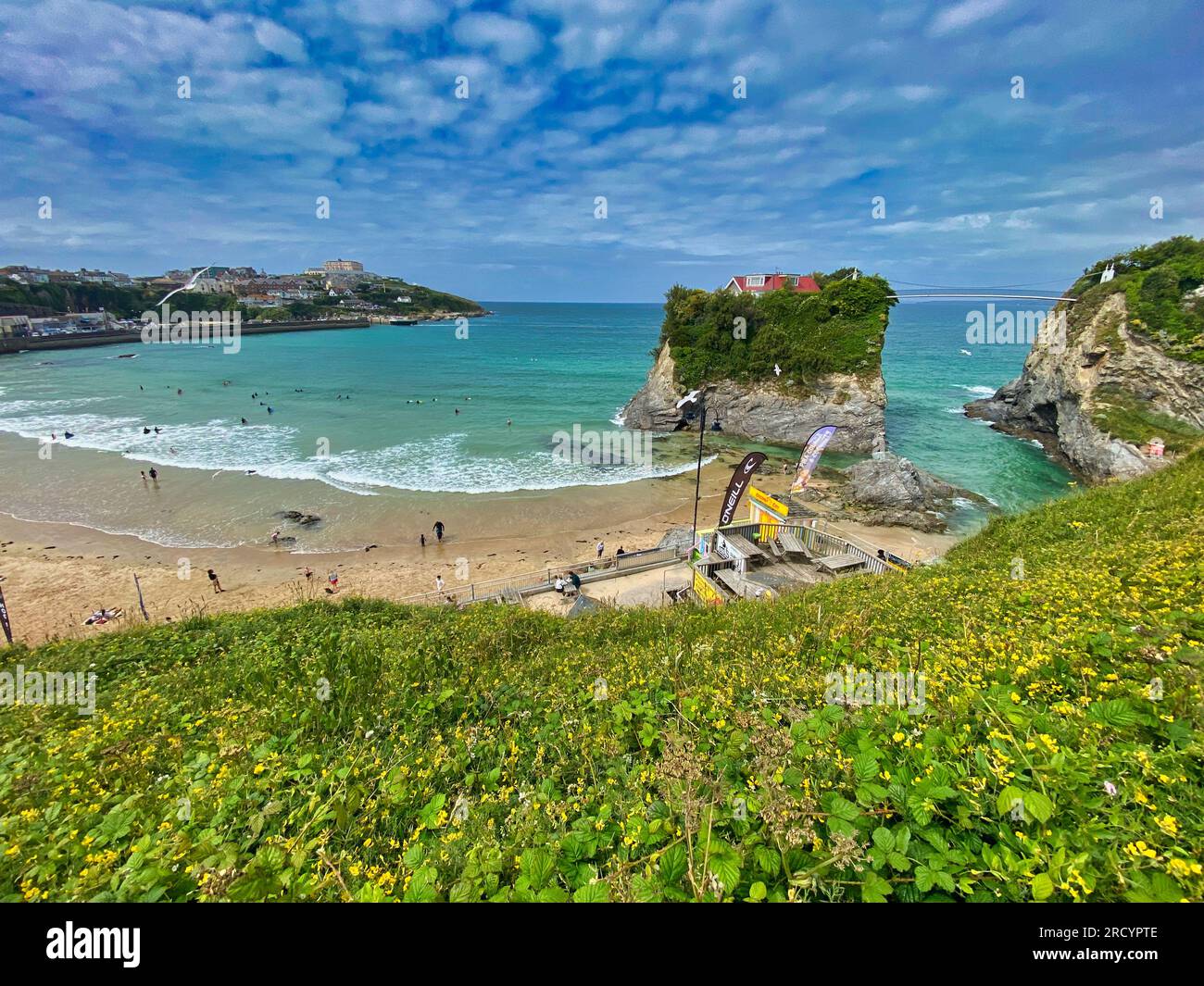 Newquay beach and coast in Cornwall Stock Photo - Alamy
