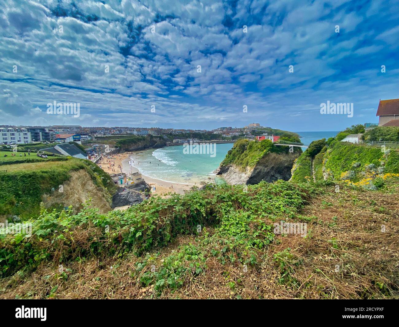 Newquay beach and coast in Cornwall Stock Photo - Alamy