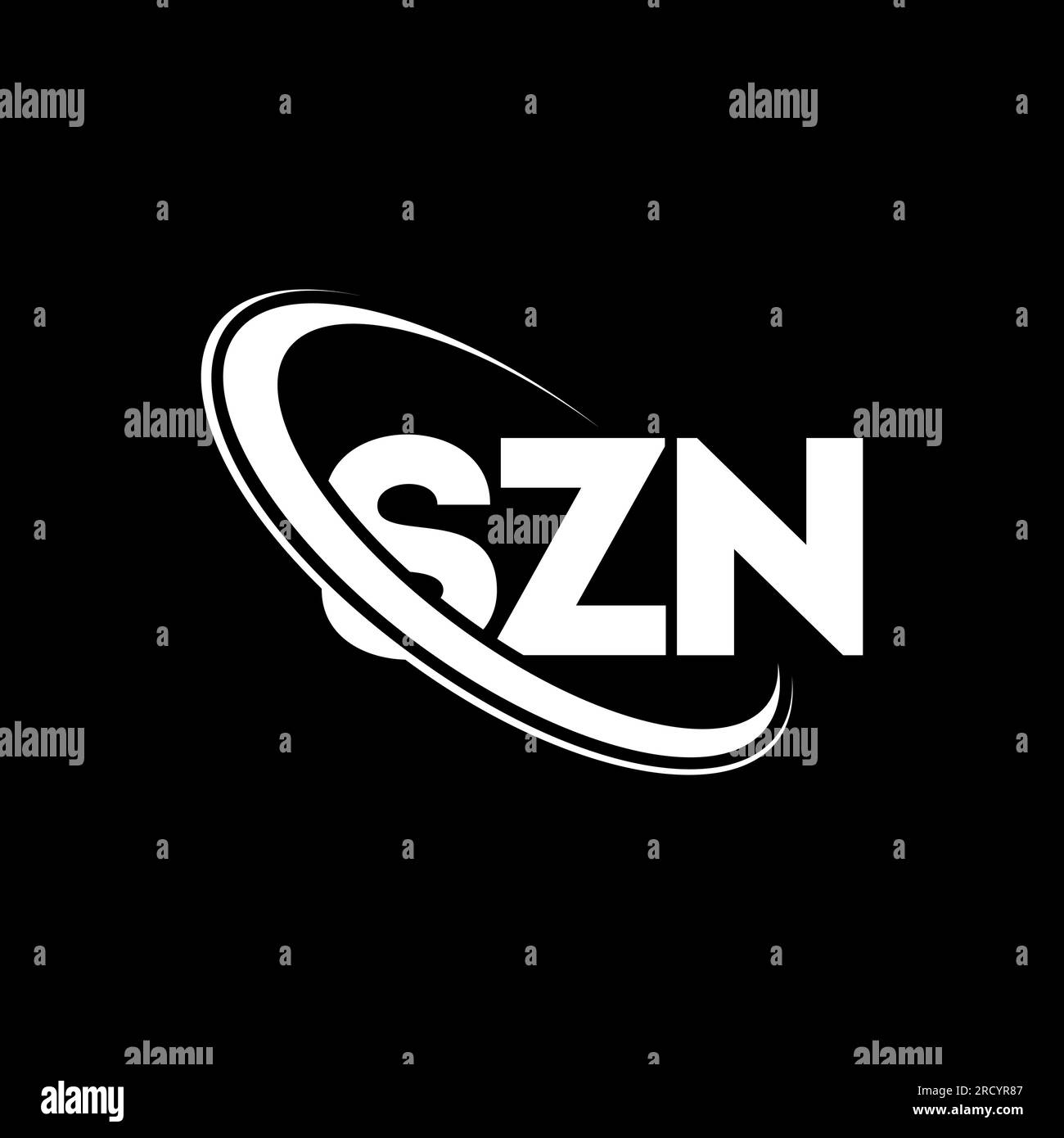 SZN logo. SZN letter. SZN letter logo design. Initials SZN logo linked with circle and uppercase ...