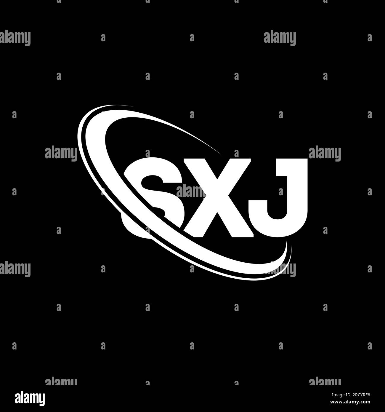 Sxj logo design Stock Vector Images - Alamy