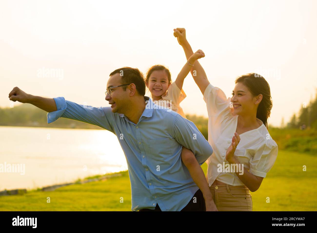 Family enjoying with outdoor activities travel trip on vacation Stock ...