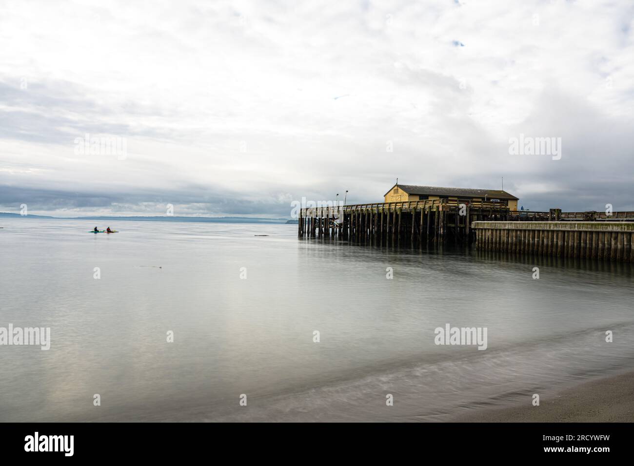 Marine Science Center Pier at the Admiralty Inlet Beach Stock Photo - Alamy