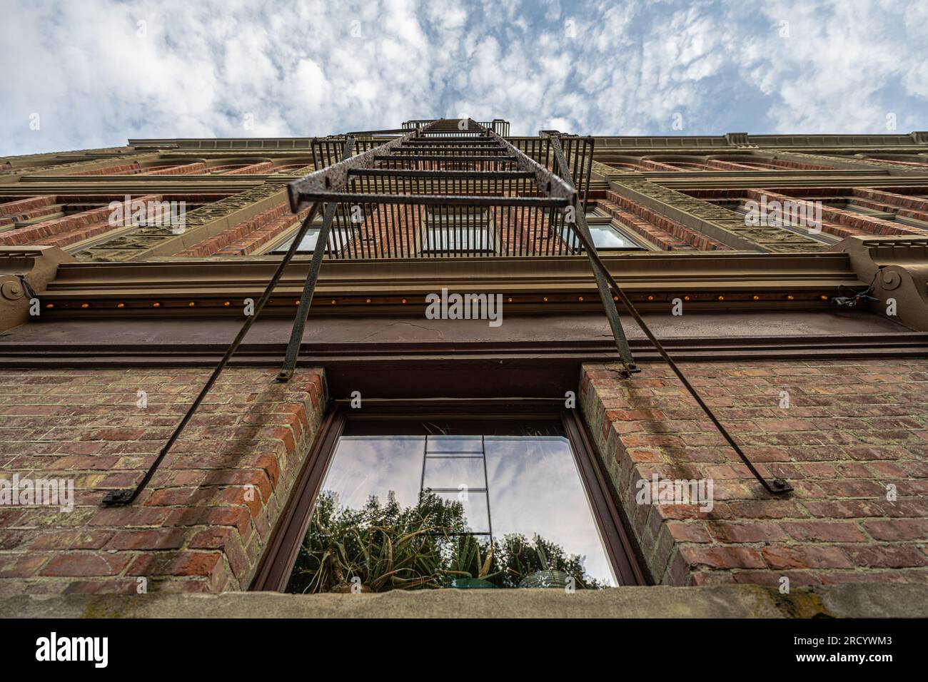 Facade of an Old Brick Building Stock Photo - Alamy